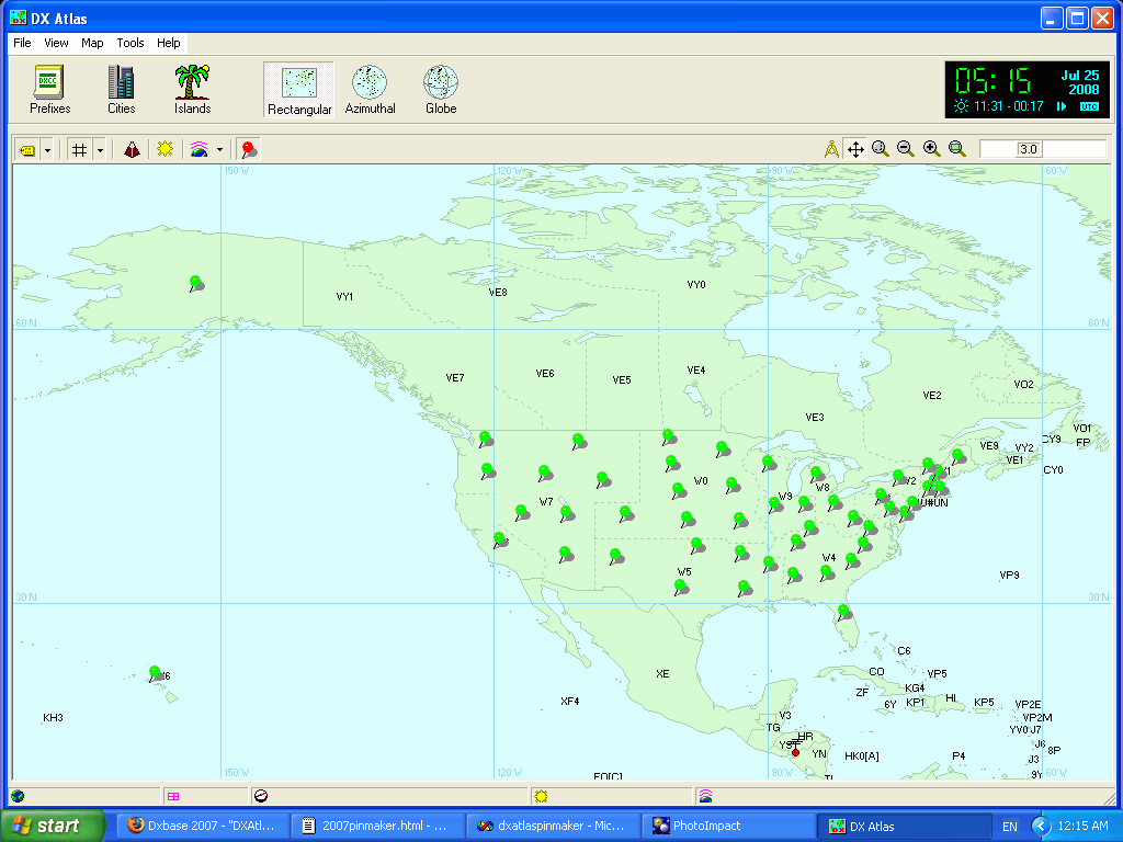 Dxbase 2007 - "DXAtlas pin-maker program - designed and made by Joe ...